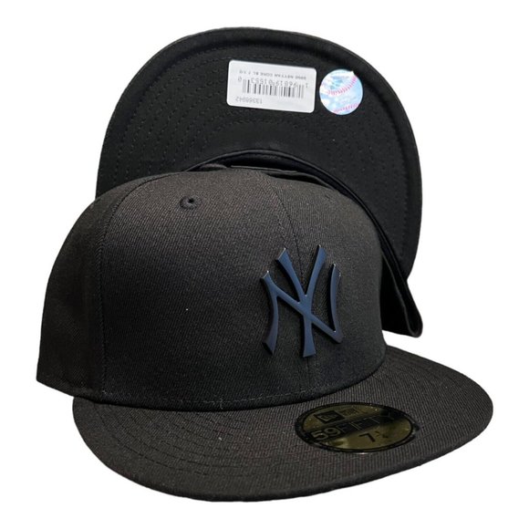 New Era | Accessories | New Era New York Yankees Metal Pack 59fifty Fitted Hat Cap Triple Black ...